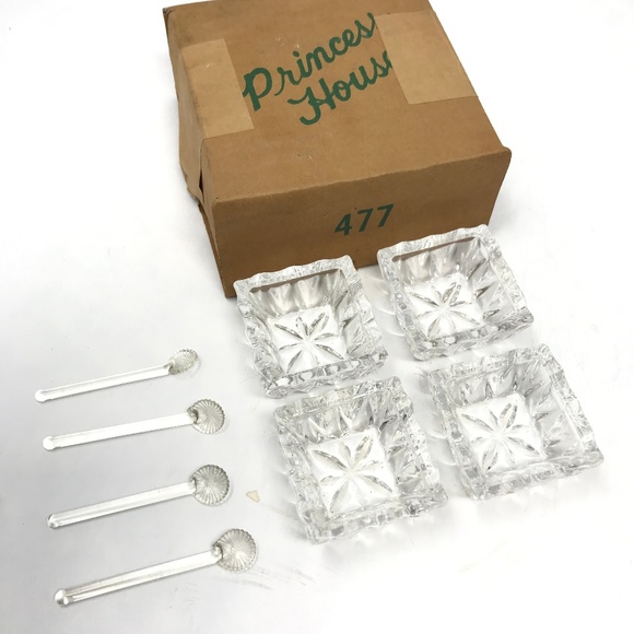 Princess House | Dining | Vintage Mini Crystal Salt Dishes Crystal ...